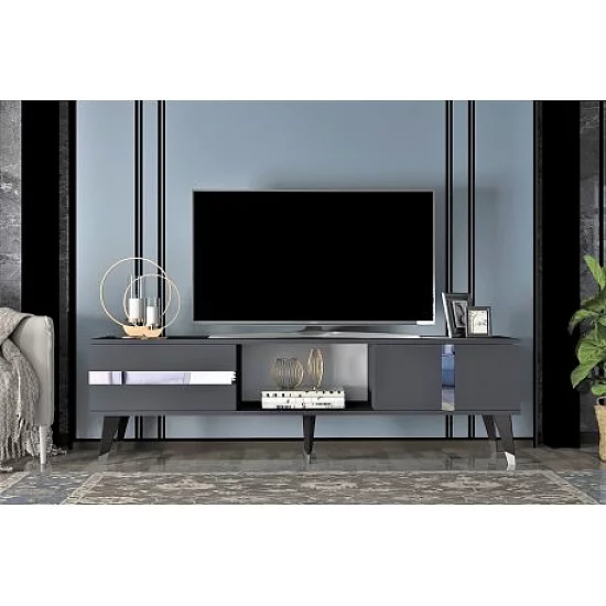 HANAH HOME TV POLICA VANIA ANTHRACITE SILVER CENA
