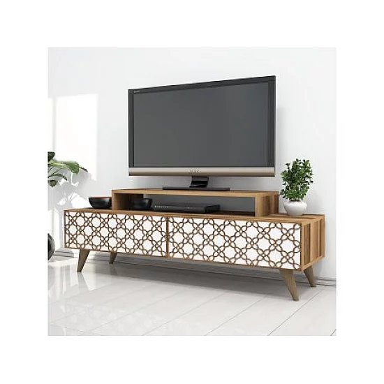 HANAH HOME TV POLICA CITY WALNUT WHITE CENA
