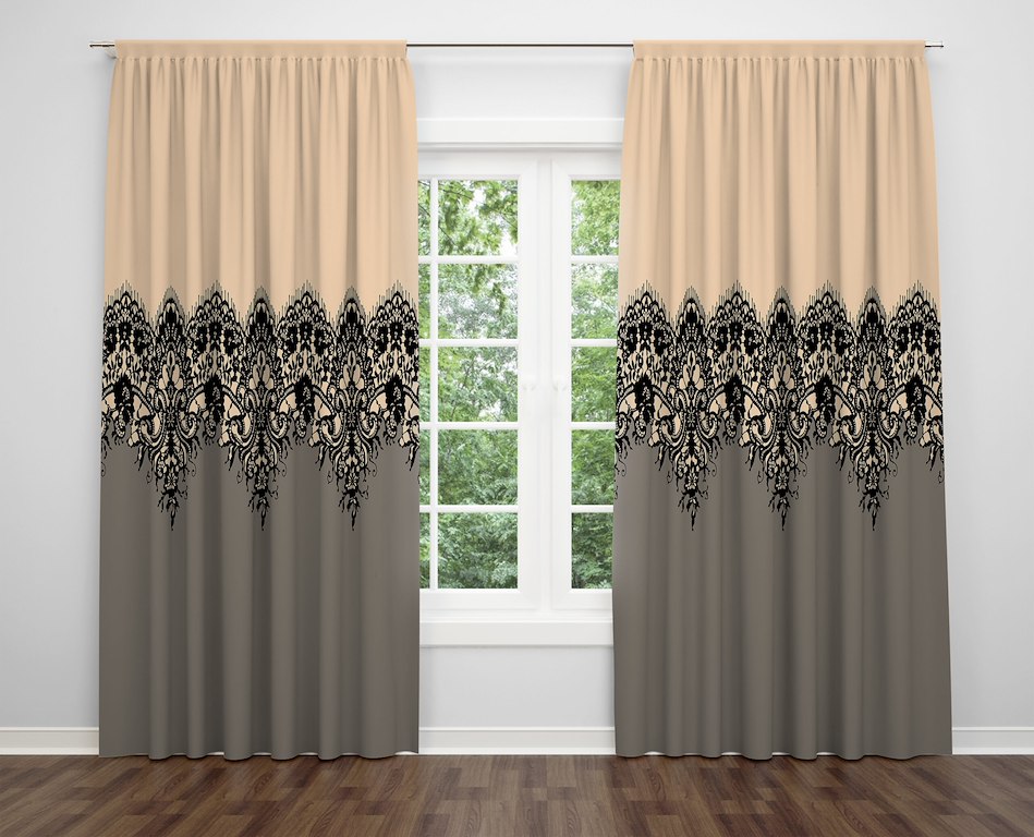 MEY HOME 3D-Draperi-Black ornaments