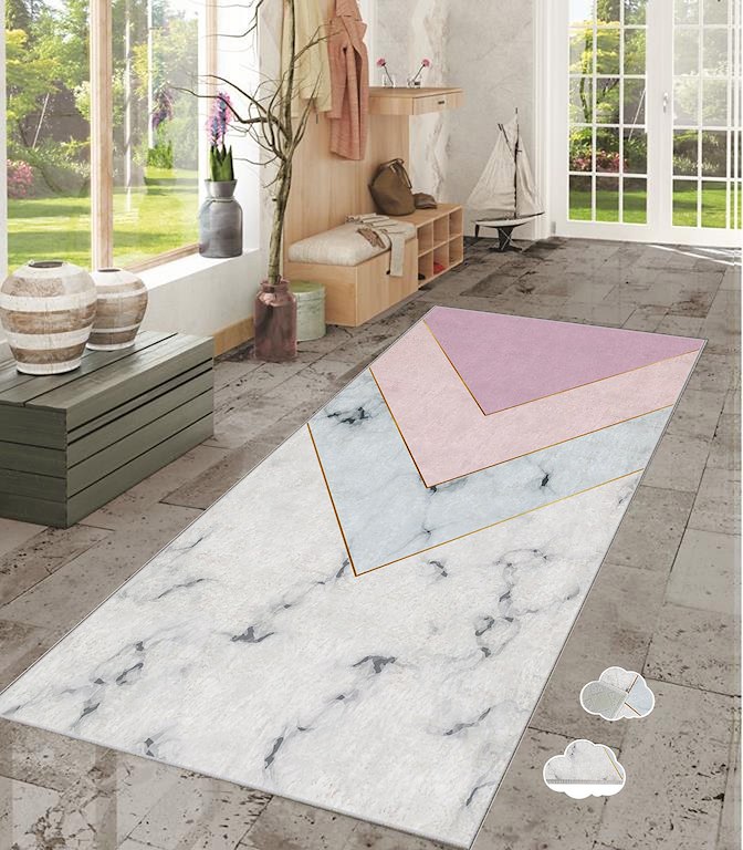 MEY HOME 3D-STAZE- Pink & white marble