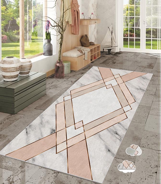 MEY HOME 3D-STAZE- Golden rhombus marble