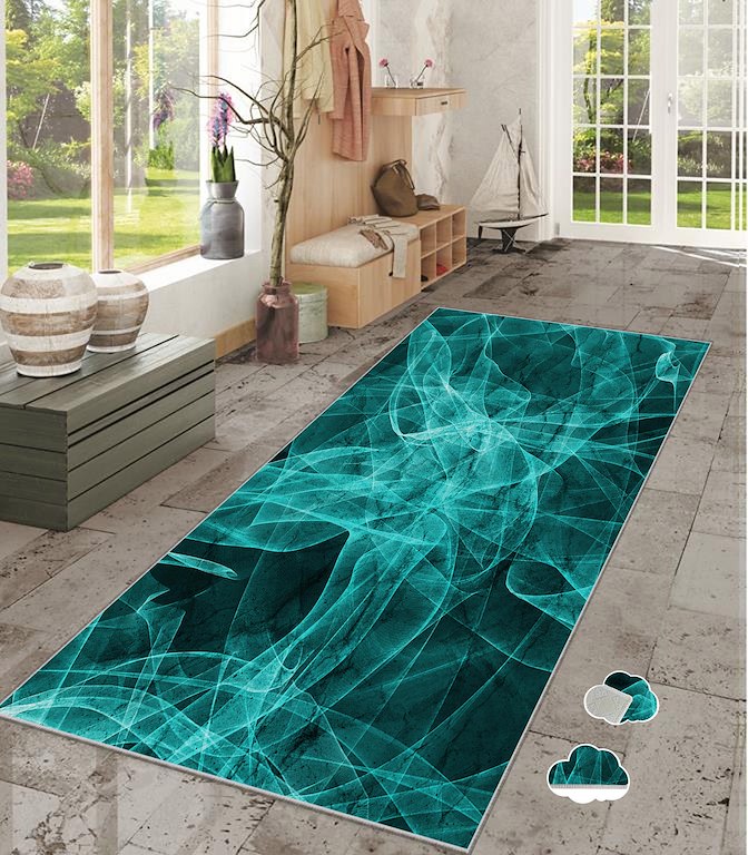 MEY HOME 3D-STAZE- Turquoise smoke