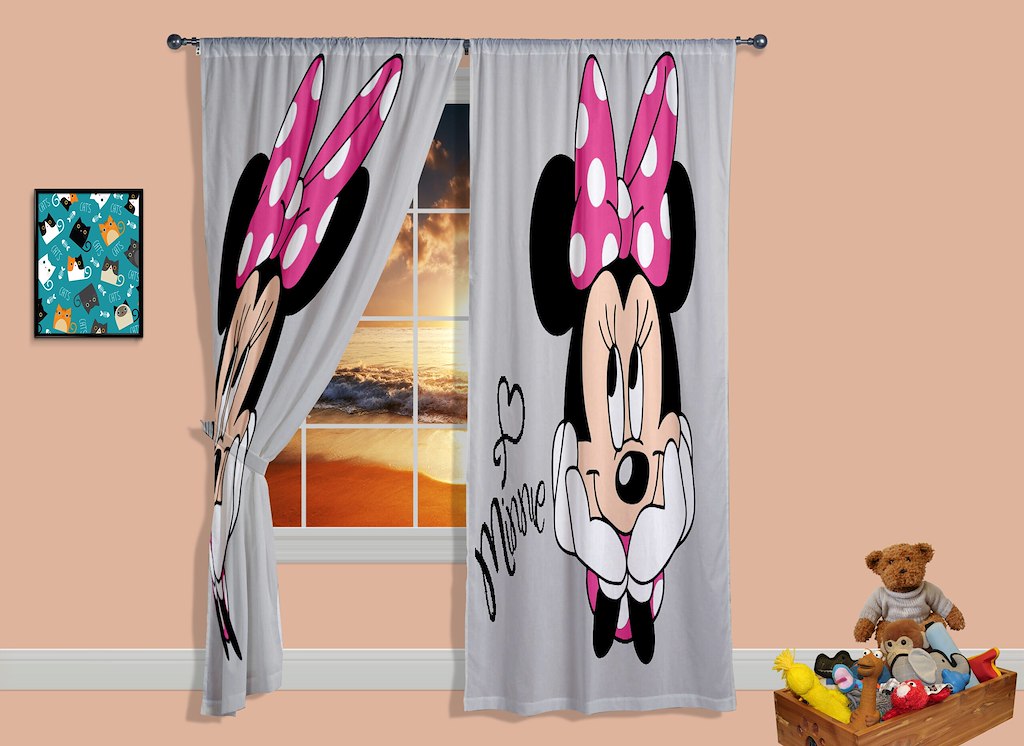 MEY HOME 3D-Draperi-Minnie pink bow