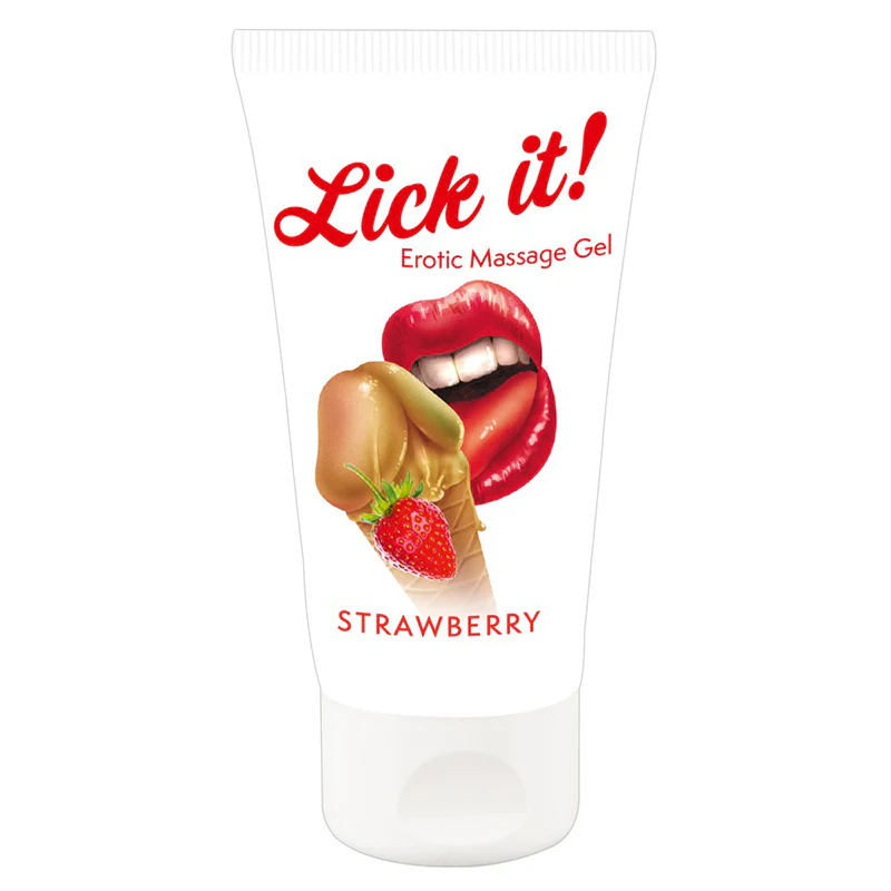 Gel za masažu sa ukusom jagode Lick it Strawberry