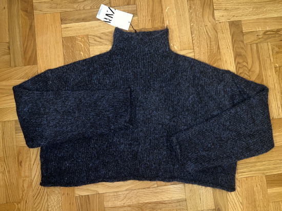 Knit krop dzemper 10%vuna