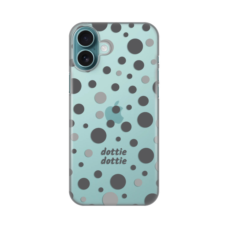 Silikonska futrola print Skin za iPhone 16 Plus Dottie Dottie Gray