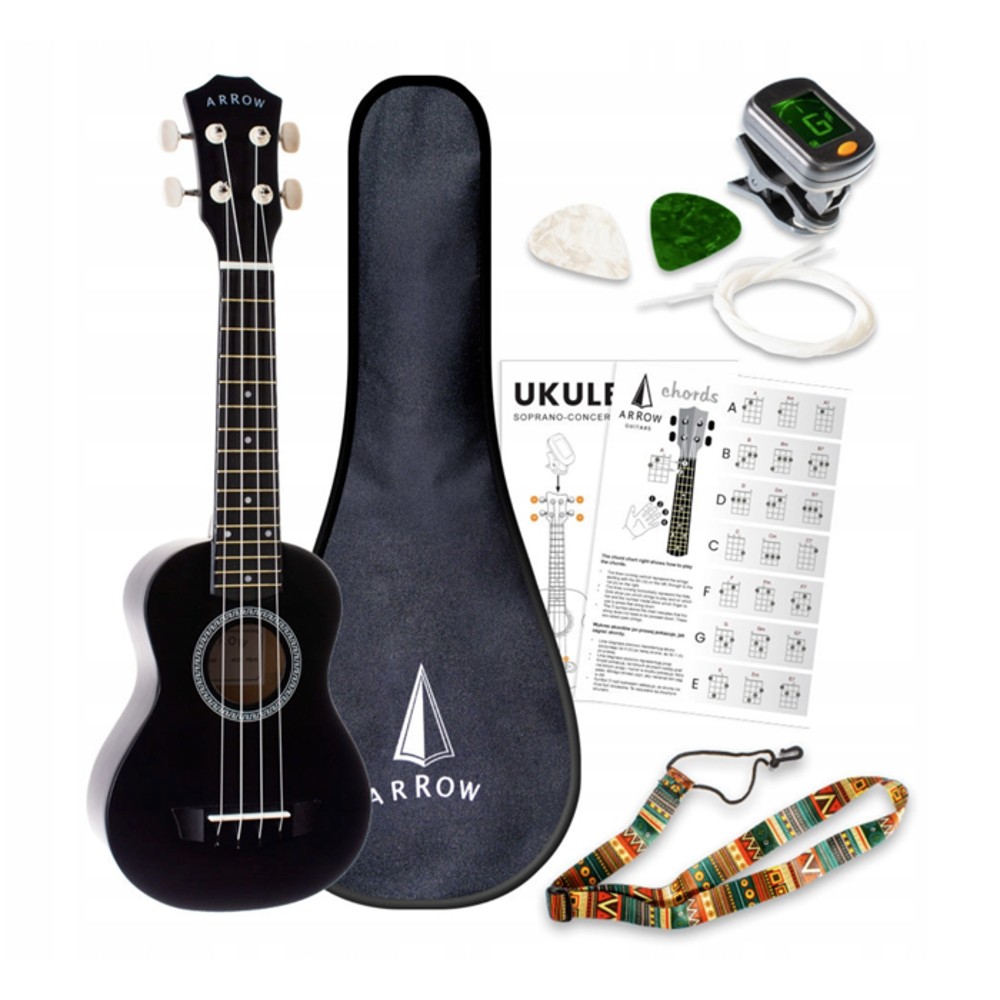 Arrow PB10 BK Soprano Black SET soprano ukulele