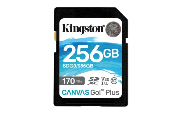 SD Card 256GB Kingston SDG3/256GB class 10 170Mbs/90MBs A2