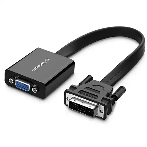 Adapter konverter DVI-D - VGA Ugreen MM108 flat kabl