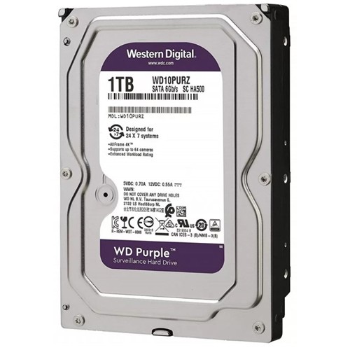 Western Digital 1TB Purple SATA3 HDD - WD10PURZ Refurbish