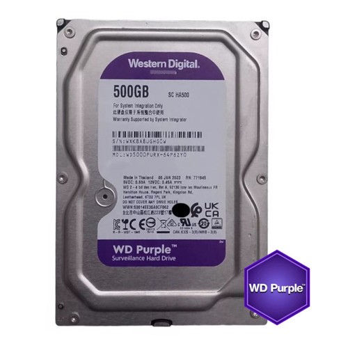 Western Digital 500GB WD Purple 3.5″. Hard Drive | WD5000PURX Refurbish