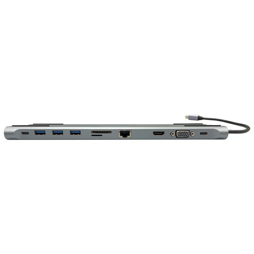 LC POWER USB-C hub HDMI, VGA, RJ45 & HD Audio | LC-HUB-C-MULTI-8