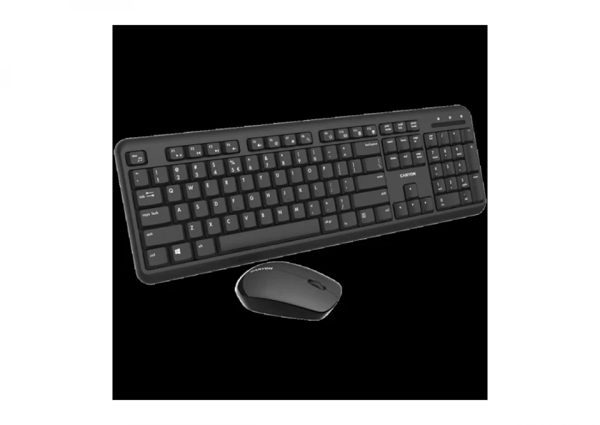 Tastatura+miš Wireless CANYON SET-W20 UK/US Black CNS-HSETW02