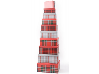 KUTIJA TARTAN RED GREY