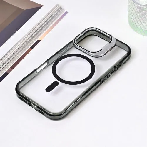 Futrola - maska Magsafe Transparent za iPhone 16 Pro 6.3 crna