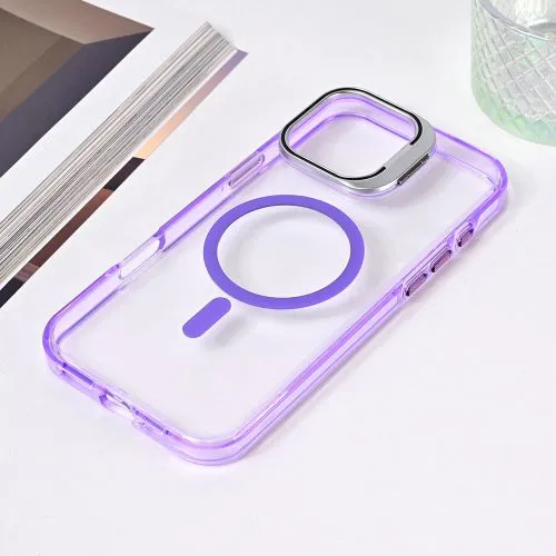 Futrola - maska Magsafe Transparent za iPhone 16 Pro Max 6.9 ljubicasta