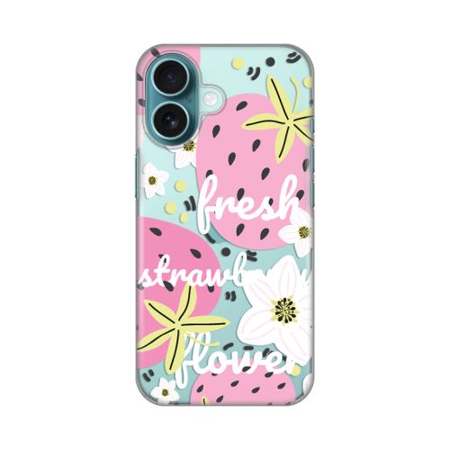 Silikonska futrola - maska print Skin za iPhone 16 6.3 Fresh Pink