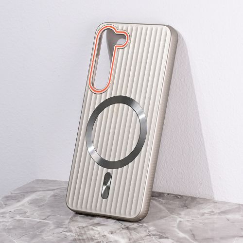 Futrola - maska Magsafe Stripe za Samsung S911B Galaxy S23 siva