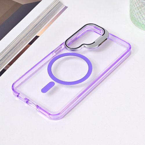 Futrola - maska Magsafe Transparent za Samsung S921B Galaxy S24 ljubicasta