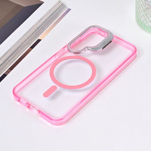 Futrola - maska Magsafe Transparent za Samsung S921B Galaxy S24 pink