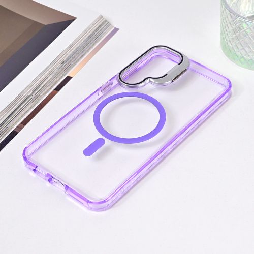 Futrola - maska Magsafe Transparent za Samsung S926B Galaxy S24 Plus ljubicasta