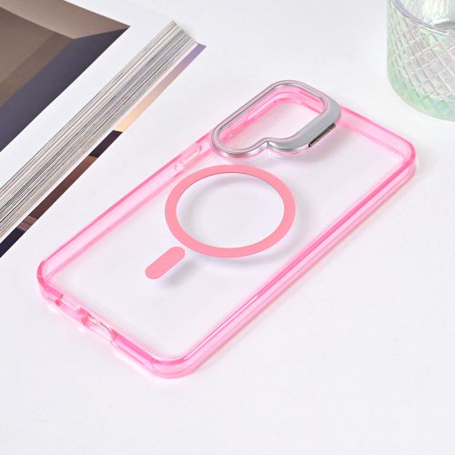 Futrola - maska Magsafe Transparent za Samsung S926B Galaxy S24 Plus pink