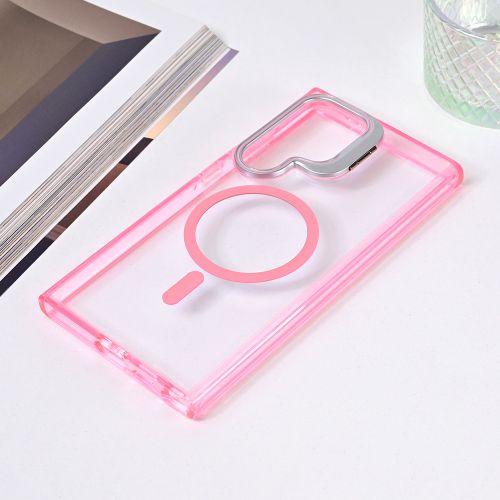 Futrola - maska Magsafe Transparent za Samsung S928B Galaxy S24 Ultra pink