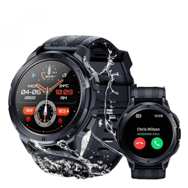 OUKITEL pametni sat BT10 Crni Smart Watch Sport Rugged Zaštićen IP68IP69K