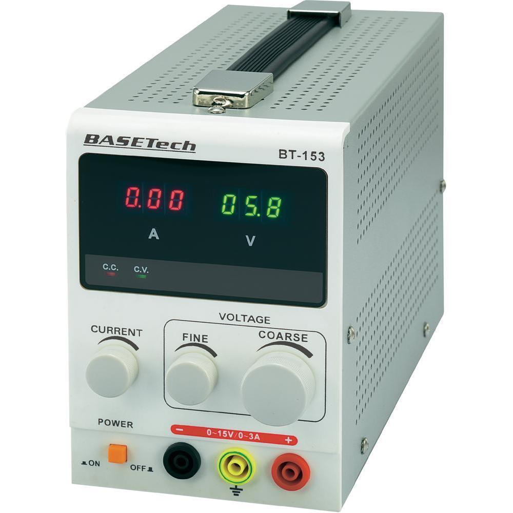 BT-153 | BASETECH, Laboratory Power Supply 0-15VDC/0-3A 45W