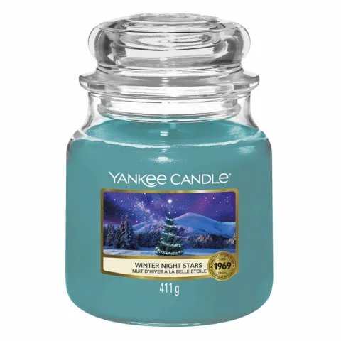 Winter Night Stars - Yankee Candle mirisna sveća M (citrus, eukaliptu, mošus, amber...)