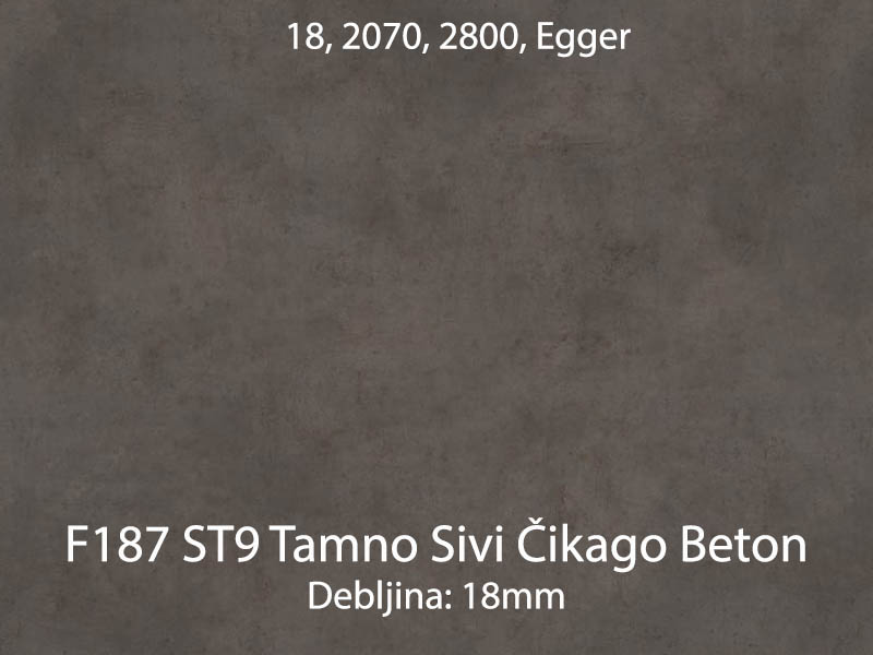 Onlinenamestaj F187 ST9 Tamno Sivi Čikago Beton