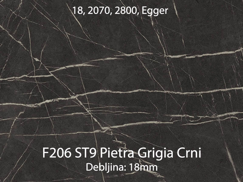 Onlinenamestaj F206 ST9 Pietra Grigia Crni