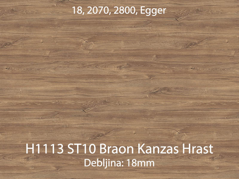 Onlinenamestaj H1113 ST10 Braon Kanzas Hrast