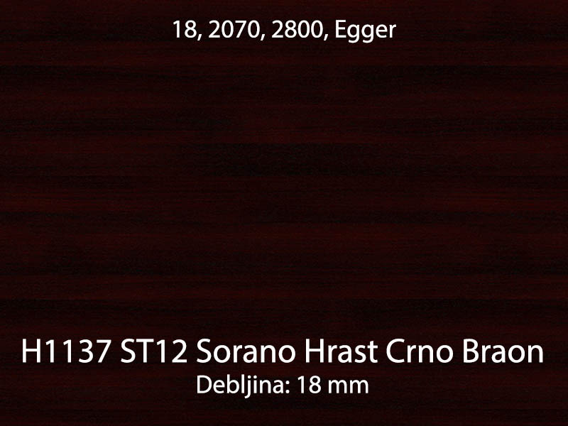 Onlinenamestaj H1137 ST12 Sorano Hrast Crno Braon