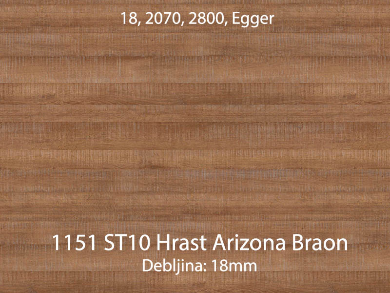 Onlinenamestaj H1151 ST10 Hrast Arizona Braon