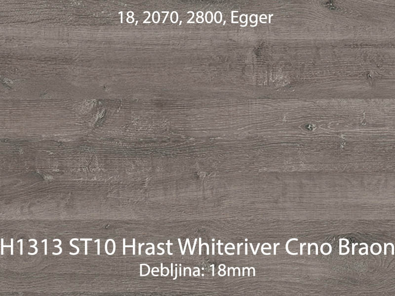 Onlinenamestaj H1313 ST10 Hrast Whiteriver Crno Braon