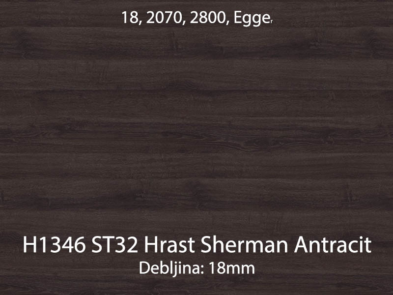 Onlinenamestaj H1346 ST32 Hrast Sherman Antracit