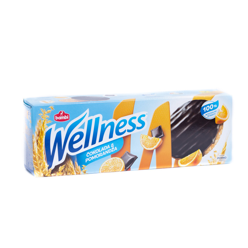 Keks Wellness narandža&čokolada 205g