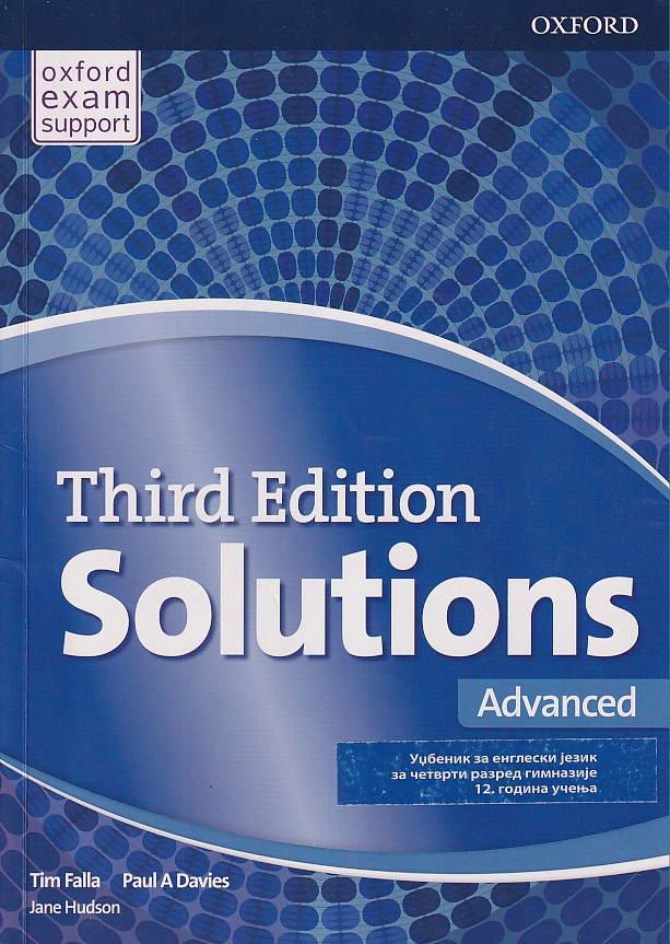 SOLUTIONS Advanced Third edition – Students Book (Oxford)