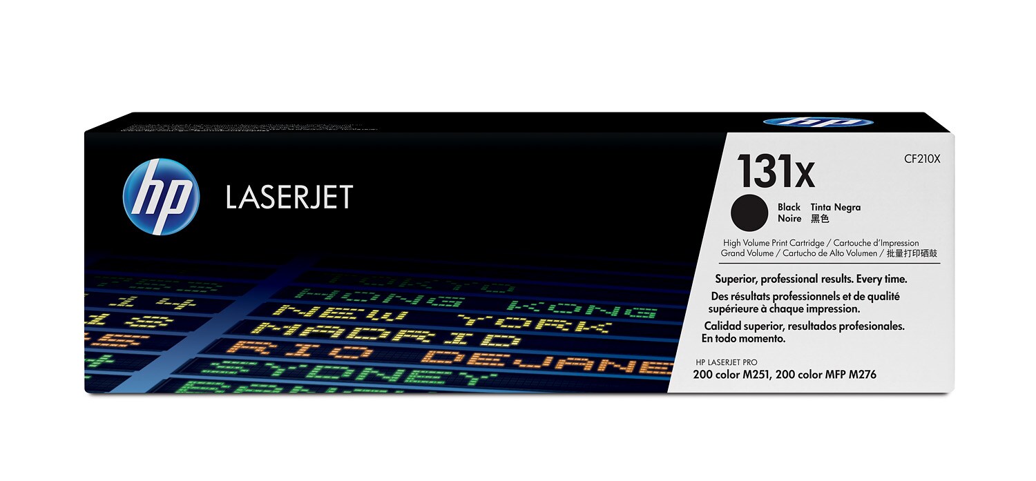 HP 131X High Yield Black Original LaserJet Toner Cartridge, CF210X