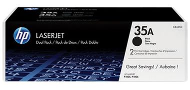 HP LaserJet P1006 Black Crtg Dual Pack, CB435AD