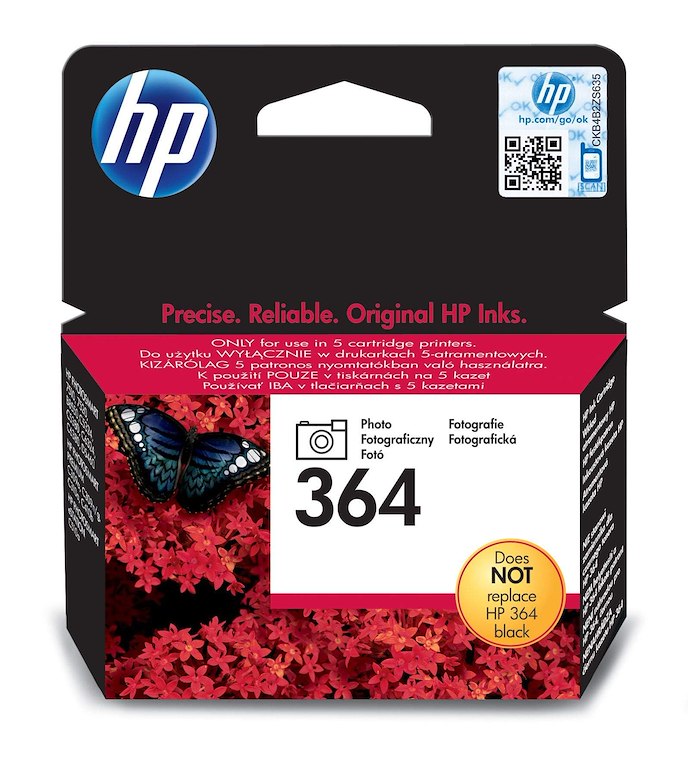 HP 364 Photo Original Ink Cartridge, CB317EE