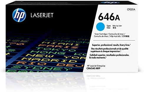 HP 646A Cyan Original LaserJet Toner Cartridge, CF031A