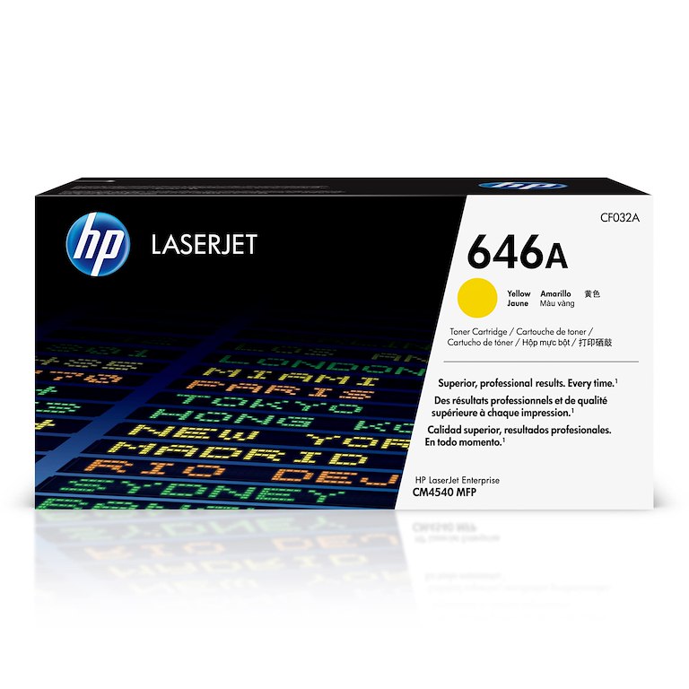 HP 646A Yellow Original LaserJet Toner Cartridge, CF032A