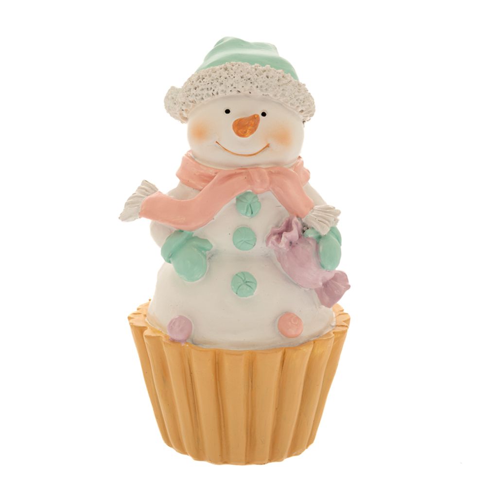 FIGURA OD POLIREZINA SNEŠKO CUPCAKE 8X8X15 CM
(87282)