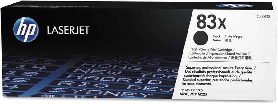 HP 83X High Yield Black Original LaserJet Toner Cartridge, CF283X