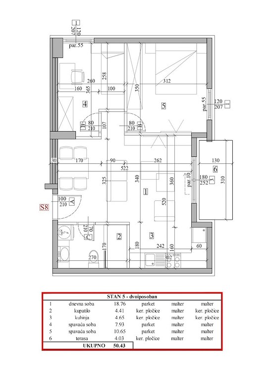 Novogradnja, trosoban stan kod Liona, 76m2