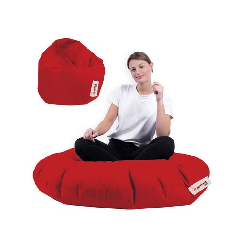 Iyzi 100 Cushion Pouf - Red Red Garden Bean Bag