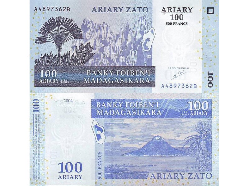 Madagaskar MADAGASCAR 100 Ariary 2004 UNC, P-86