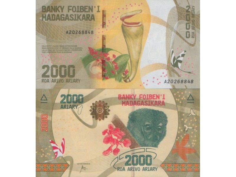 Madagaskar MADAGASCAR 2000 Ariary 2017 UNC